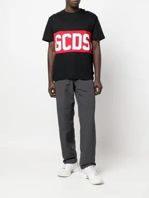 Gcds Band Logo-print T-shirt - Black