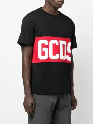 Gcds Band Logo-print T-shirt - Black