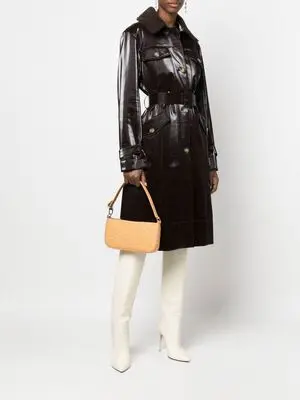 By Far Rachel Crocodile-print Shoulder Bag - Neutrals