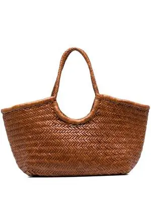 Dragon Diffusion Nantucket Interwoven Leather Tote Bag - Brown