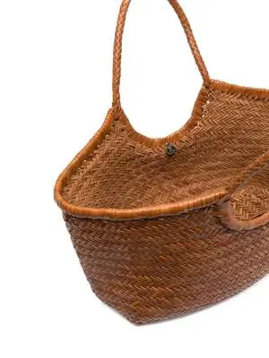 Dragon Diffusion Nantucket Interwoven Leather Tote Bag - Brown