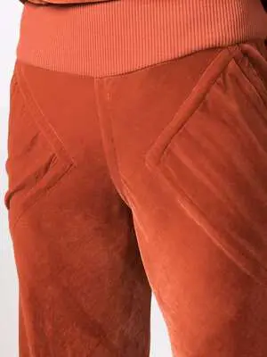 Rick Owens Bias-cut Velvet-effect Trousers - Orange
