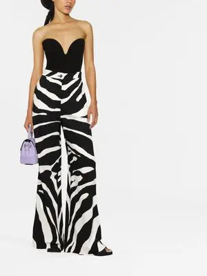 Dolce & Gabbana Zebra-print Flared Trousers
