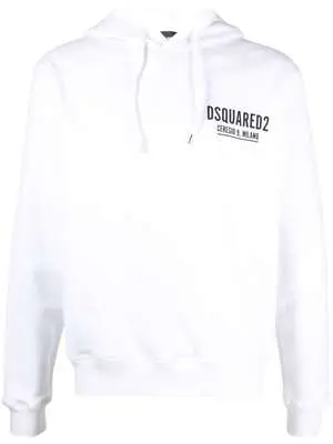 Dsquared2 Logo-print Cotton Hoodie - White