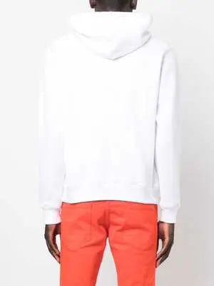 Dsquared2 Cotton Logo Print Hoodie - White