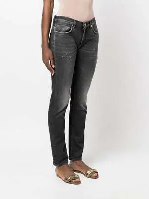 Roberto Cavalli Distressed-detail Straight-leg Jeans