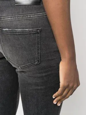 Roberto Cavalli Distressed-detail Straight-leg Jeans