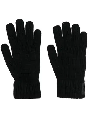 Giorgio Armani Cashmere Knitted Gloves - Black