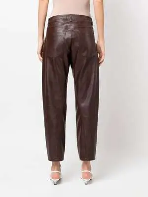 Stella McCartney Straight Leg Faux Leather Trousers
