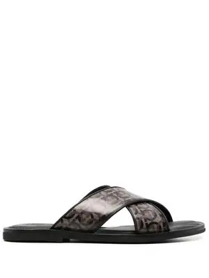 FERRAGAMO Gancini Crossover Strap Sandals