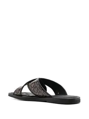 FERRAGAMO Gancini Crossover Strap Sandals