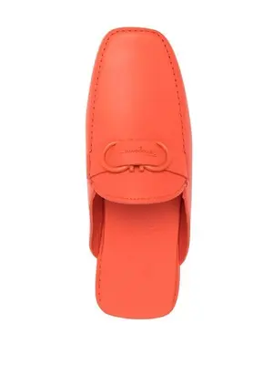 FERRAGAMO Logo Buckle Backless Slippers