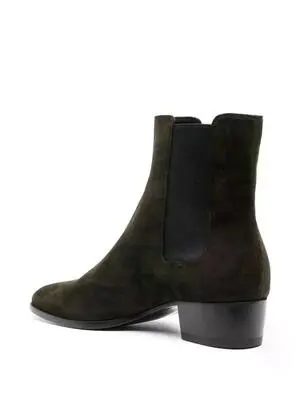 Saint Laurent Wyatt Ankle Boots - Brown