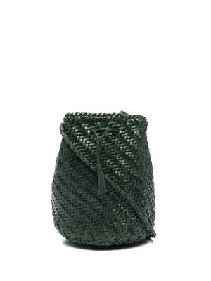 Dragon Diffusion Interwoven Bucket Bag - Green