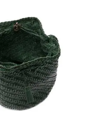 Dragon Diffusion Interwoven Bucket Bag - Green