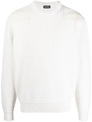 Zegna Ribbed Crew-neck Sweatshirt