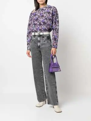 Isabel Marant Étoile Floral-print Stretch-silk Blouse