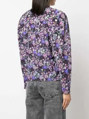 Isabel Marant Étoile Floral-print Stretch-silk Blouse