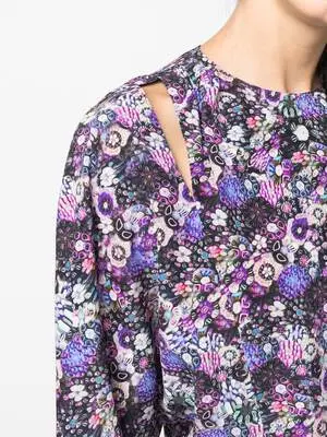 Isabel Marant Étoile Floral-print Stretch-silk Blouse
