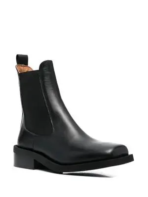 GANNI Leather Chelsea Boots