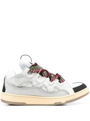 LANVIN Curb Leather Sneakers - White