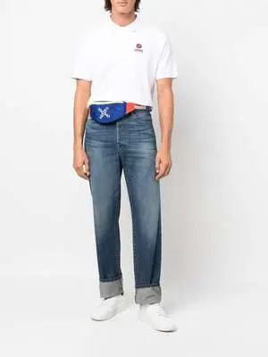 Kenzo Boky Flower Embroidered Polo Shirt - White