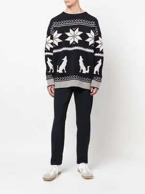 Etro Patterned Jacquard Knitted Jumper - Blue