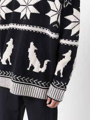 Etro Patterned Jacquard Knitted Jumper - Blue