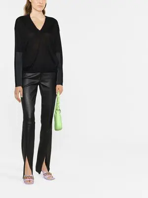 TOM FORD Panelled V-neck Jumper - Black