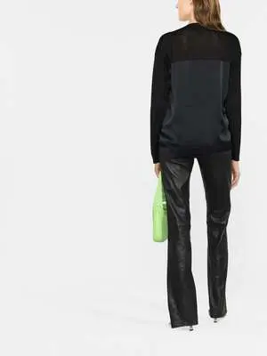 TOM FORD Panelled V-neck Jumper - Black