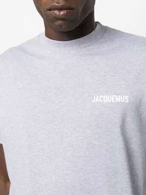 Jacquemus Logo Print Cotton T-shirt - Grey