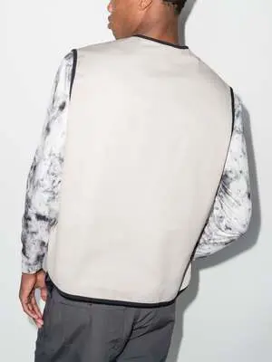 GR10K Zip-fastening Sleeveless Jacket - Neutrals