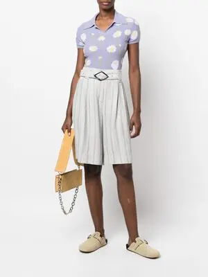 GANNI Striped Knee-length Shorts
