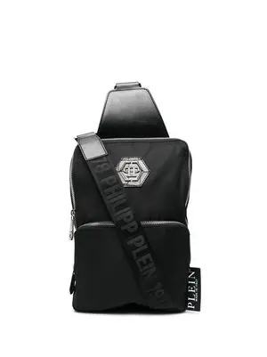 Philipp Plein Hexagon Logo Plaque Shoulder Bag - Black