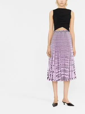 Versace Gathered Sleeveless Top