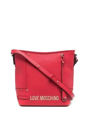 Moschino Logo-lettering Panelled Shoulder Bag