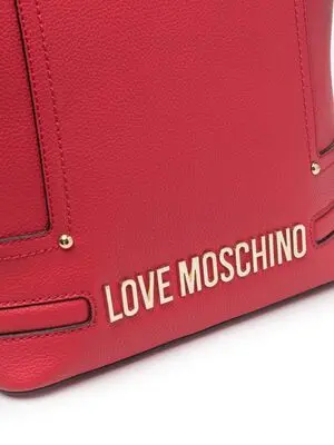 Moschino Logo-lettering Panelled Shoulder Bag