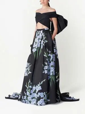 Carolina Herrera Off-shoulder Silk Top