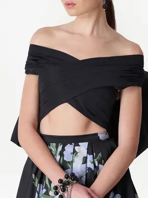 Carolina Herrera Off-shoulder Silk Top