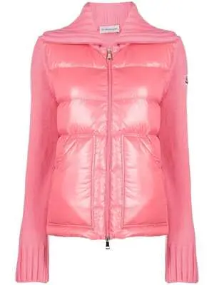 Moncler Padded-panel Wool Cardigan