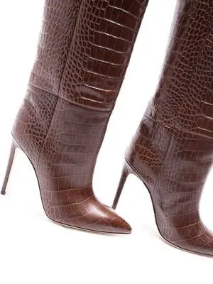 Paris Texas 115mm Crocodile-effect Knee Boots