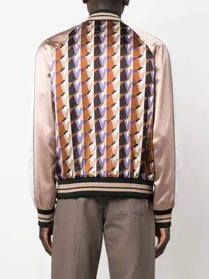 Valentino Garavani Geometric-print Bomber Jacket