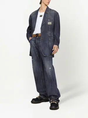 Dolce & Gabbana Longline Denim Blazer
