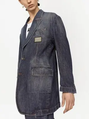 Dolce & Gabbana Longline Denim Blazer