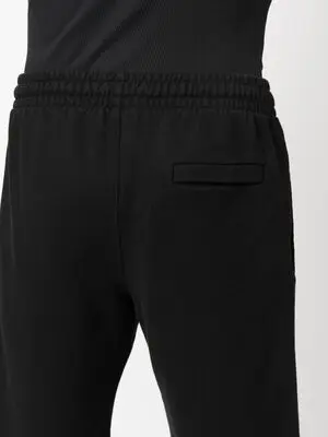 Off-White Logo Print Organic Cotton Track Shorts - Black
