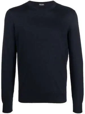 Zegna Crew Neck Sweater - Blue