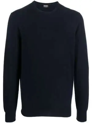 Zegna Crew-neck Cashmere Jumper - Blue