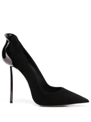 LE SILLA Petalo Suede 130mm Pumps - Black