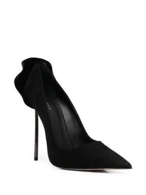 LE SILLA Petalo Suede 130mm Pumps - Black