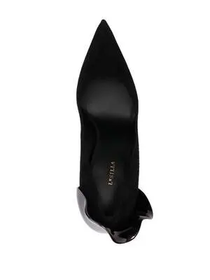 LE SILLA Petalo Suede 130mm Pumps - Black